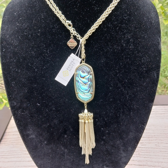 Kendra Scott | Jewelry | Nwt Kendra Scott Rayne Abalone Shell Pendant ...